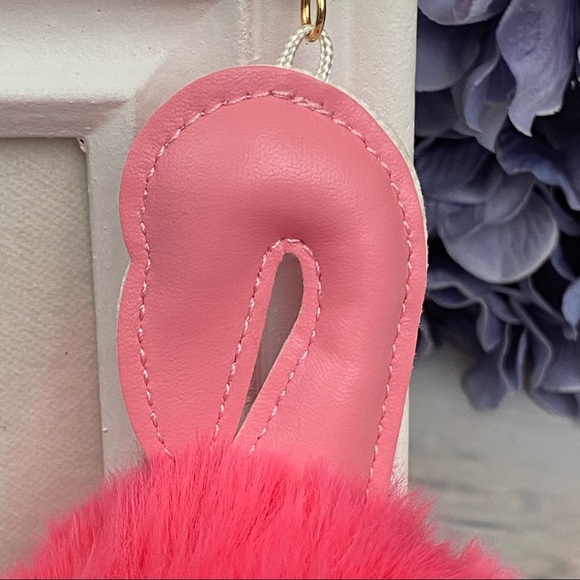 Accessories | Pink Fluffy Flamingo Pom Pom Keychain | Poshmark